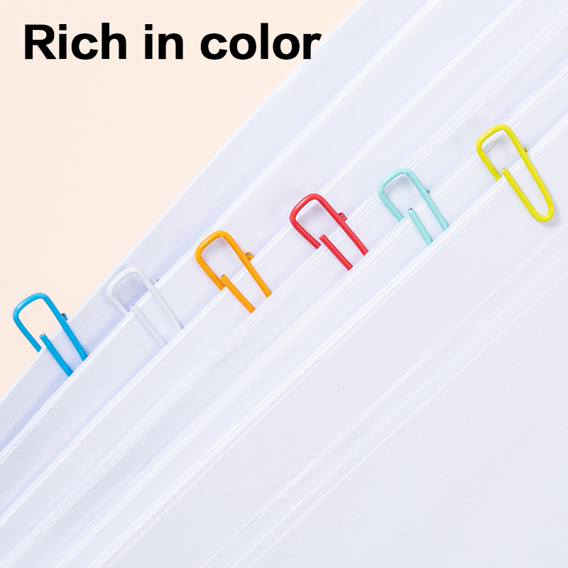 Deli 100Pcs 28mm Colored Paper Clips Boxed Triangle Paper Clip For ...