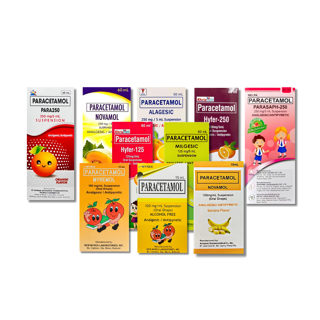 Paracetamol For Kids and Baby Syrup (100mg, 125mg, 250mg) | Shopee ...