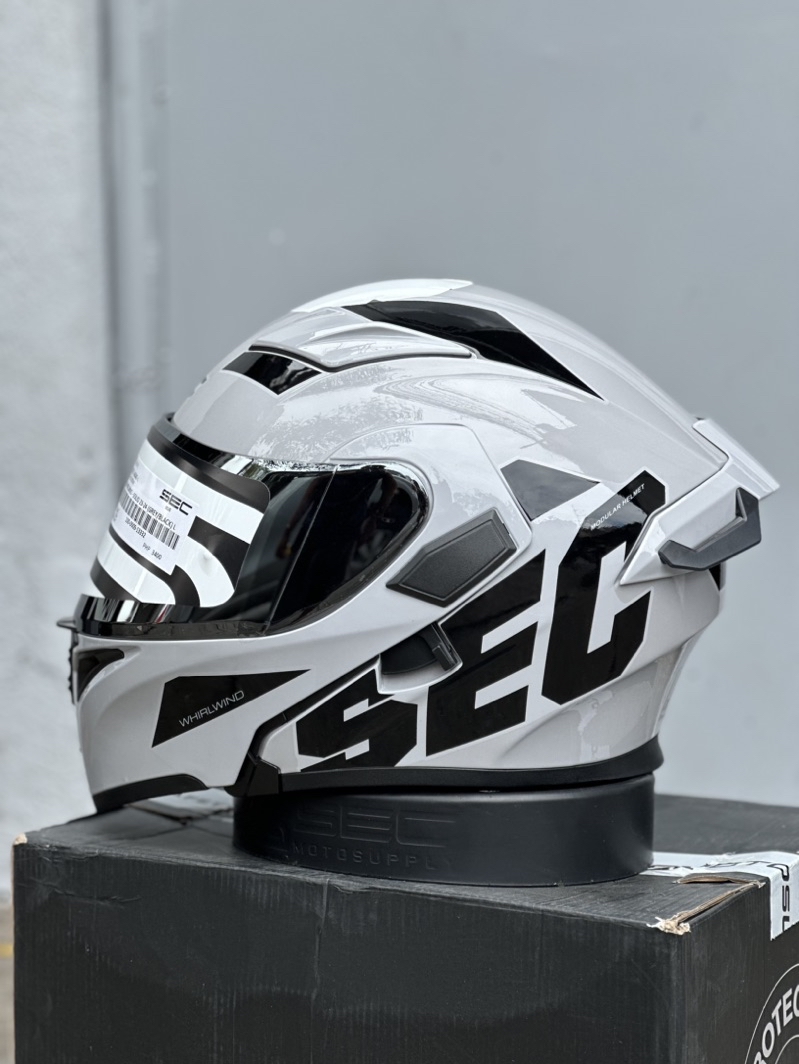 SEC Whirlwind Modular Helmet dual visor extra & clear lens | Shopee ...