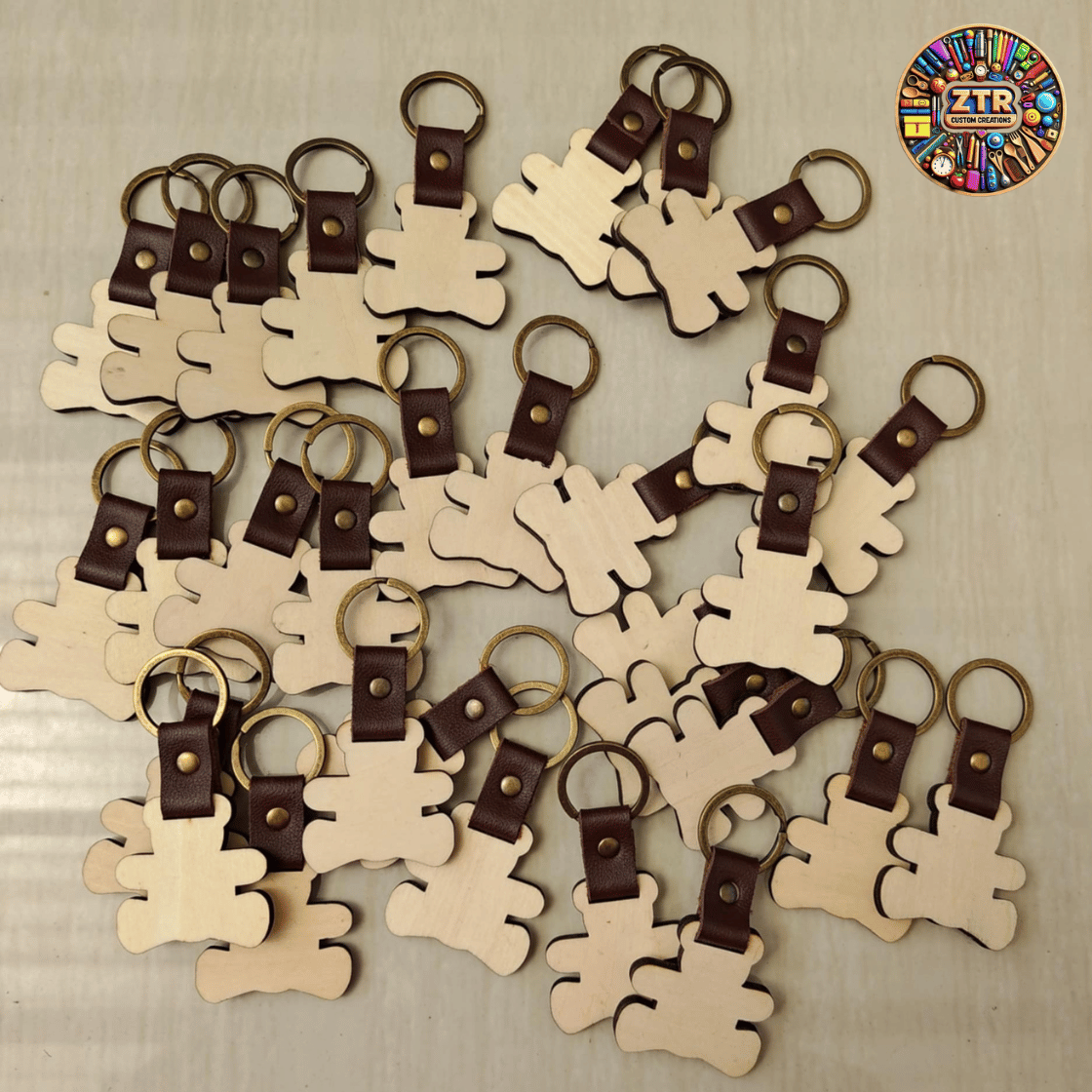 Personalized Wooden Leather Strap – Custom Shapes & FREE printed ...