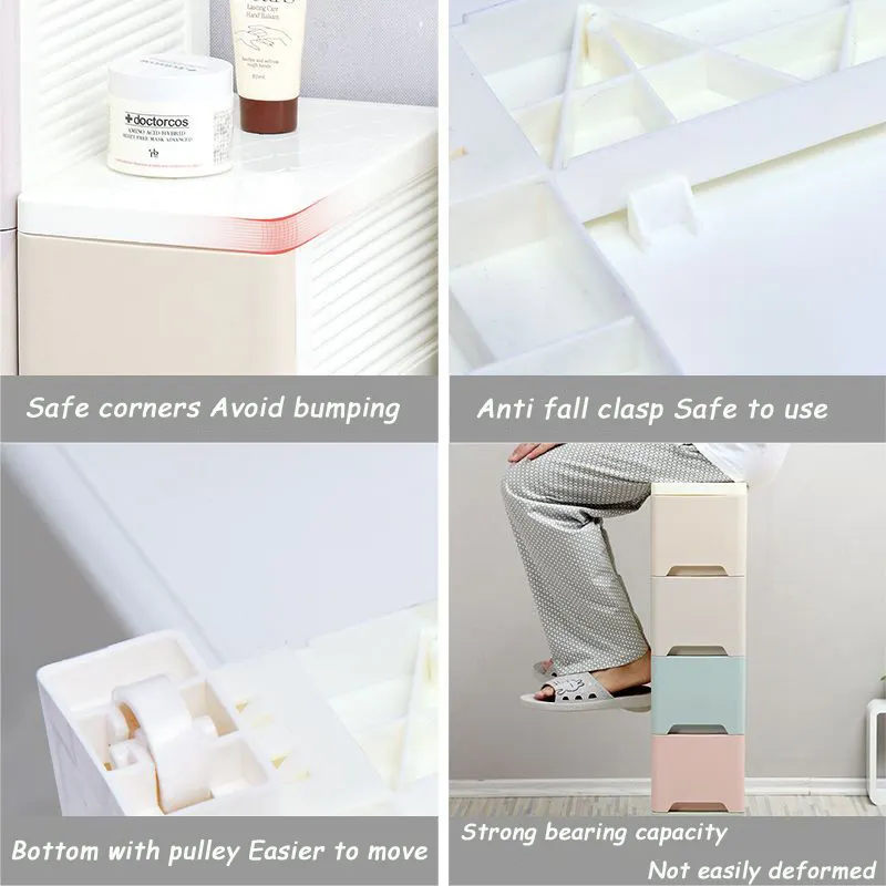 Wide Seam Macaron Candy Color PP Hollow Drawer Storage Cabinet Wardrobe | Shopee Philippines