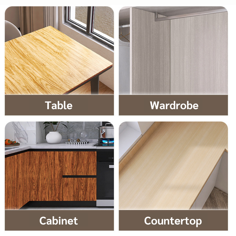 300cmX60cm Wood Design Wallpaper Waterproof Heat Resistant Self ...