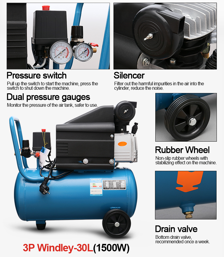 JAPAN Air Compressor Heavy Duty 1100-1500w 1-3hp w/ FREE TOOL SET ...