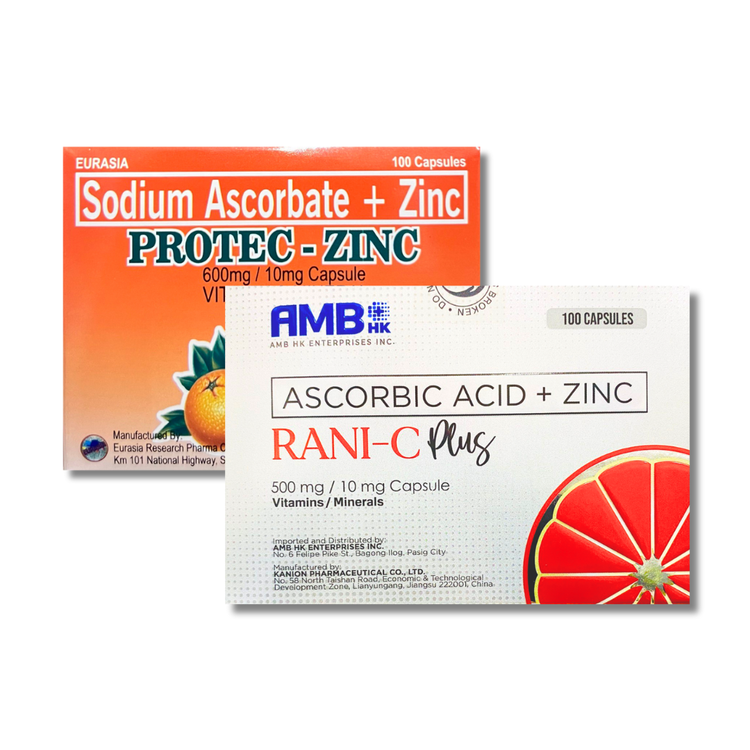 Vitamin C + Zinc 500mg / 10mg - 1 Box x 100 Capsules | Shopee Philippines