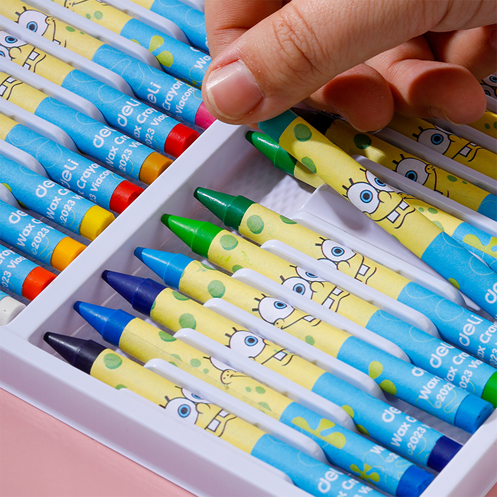 Deli C219-24 Spongebob Wax Crayon 24 Colors | Shopee Philippines