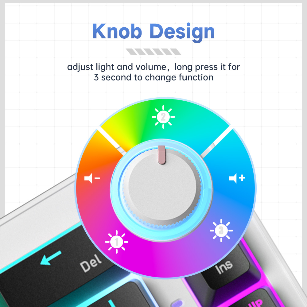 ZIFRIEND AG68 Gaming Keyboard Hotswap type-c wried 60% layout RGB ...