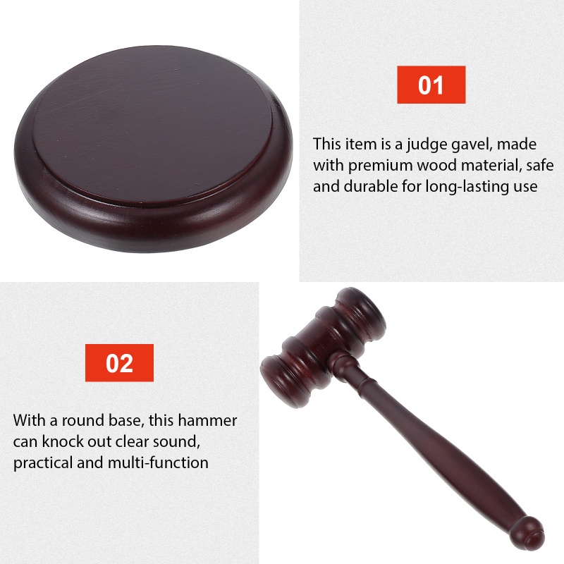 Wooden Auction Hammer Handmade Judge Hammer Handcrafted Gavel for ...