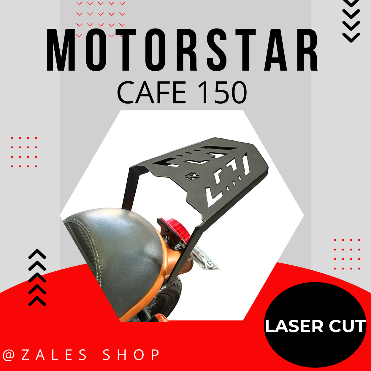 MOTORSTAR CAFE 150 TOP BOX BRACKET / MOTORCYCLE ACCESSORIES / HEAVY ...