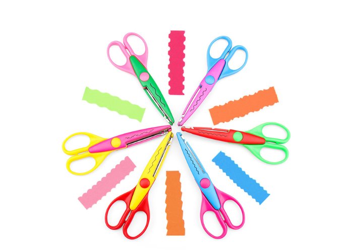 1SET/6PCS Craft Scissors Decorative Edge, 6 Pack, Craft Scissors, Zig ...
