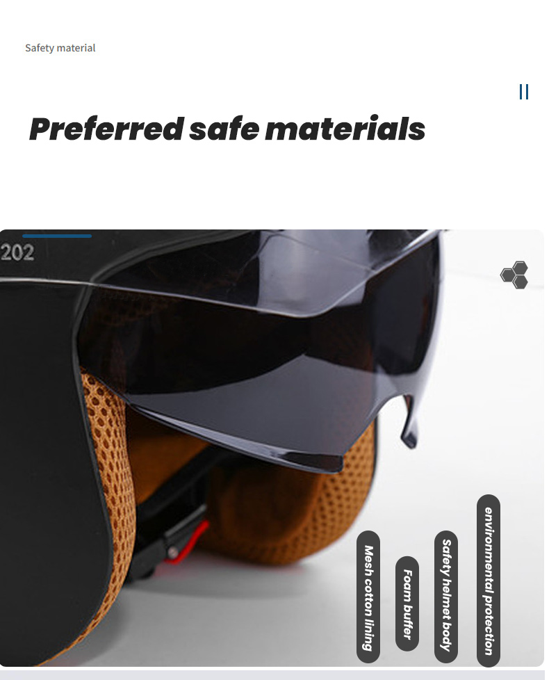 NEVA Retro Classic Motorcycle Helmet Open Face Dual Visor with ICC ...