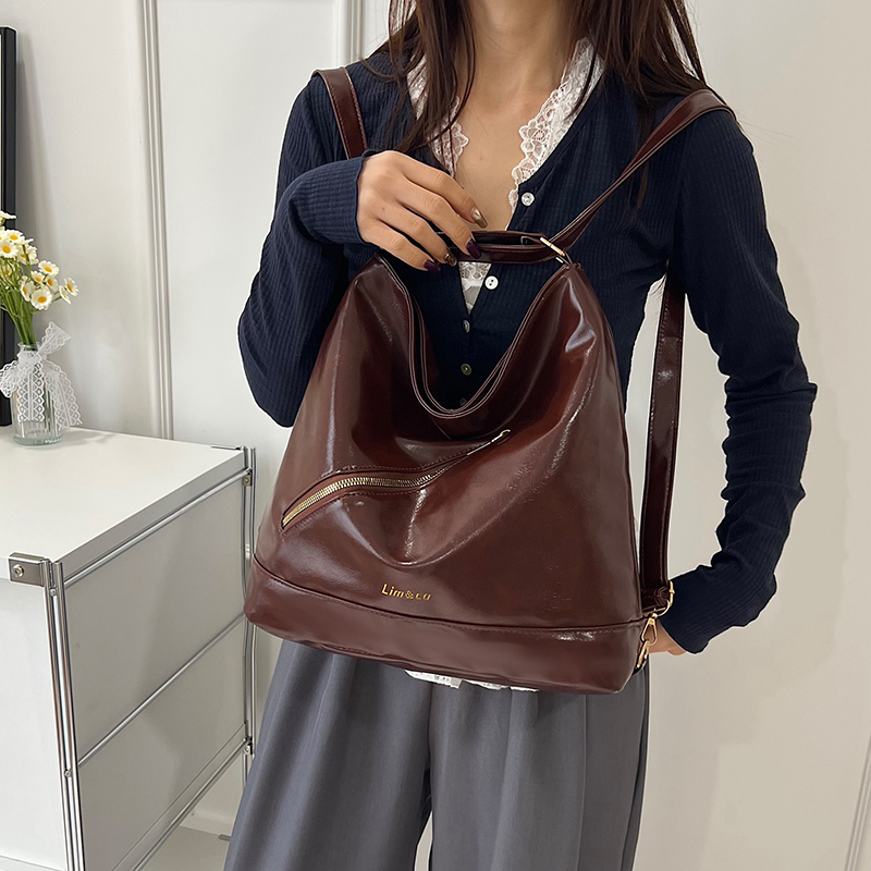 Mumu 2006 Retro PU Leather Women 2Way Bag Back Pack Shoulder Bags For ...