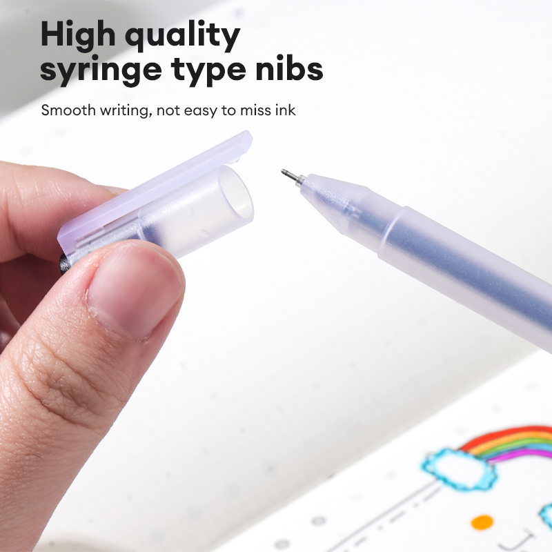 Deli Quick Drying Gel Pen Coloring Pens Student Writing Gel Pens 0.5mm ...