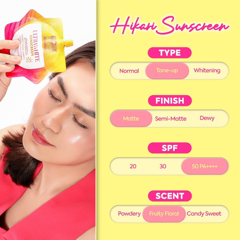 HIKARI Ultra White Tinted Sunscreen Sun Protect SPF50 Make Up Based ...