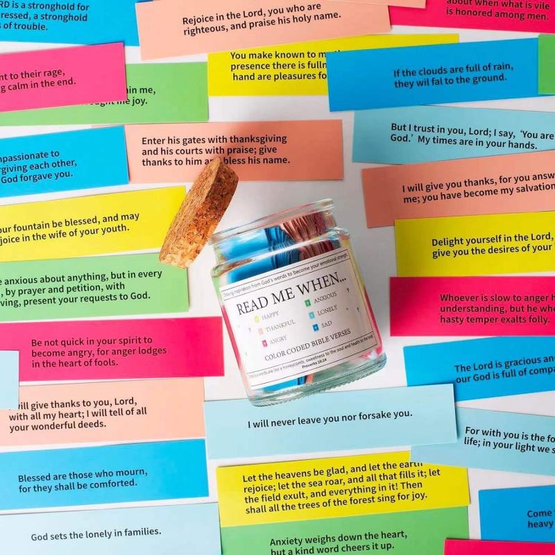 Bible Verse Jar Prayer Cards with Emotional Support Scriptures ...