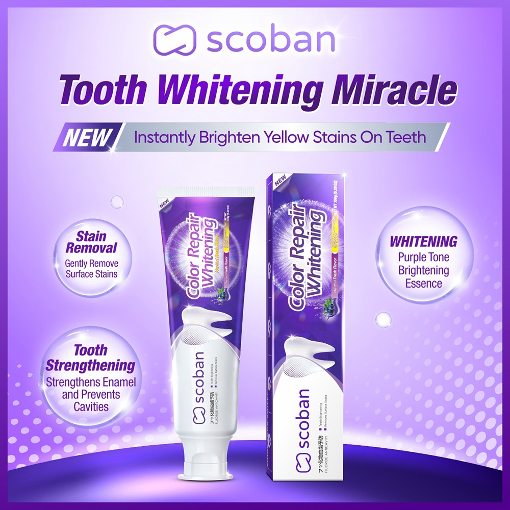 Scoban Purple Whitening Toothpaste Instant Stain Removal & Color ...