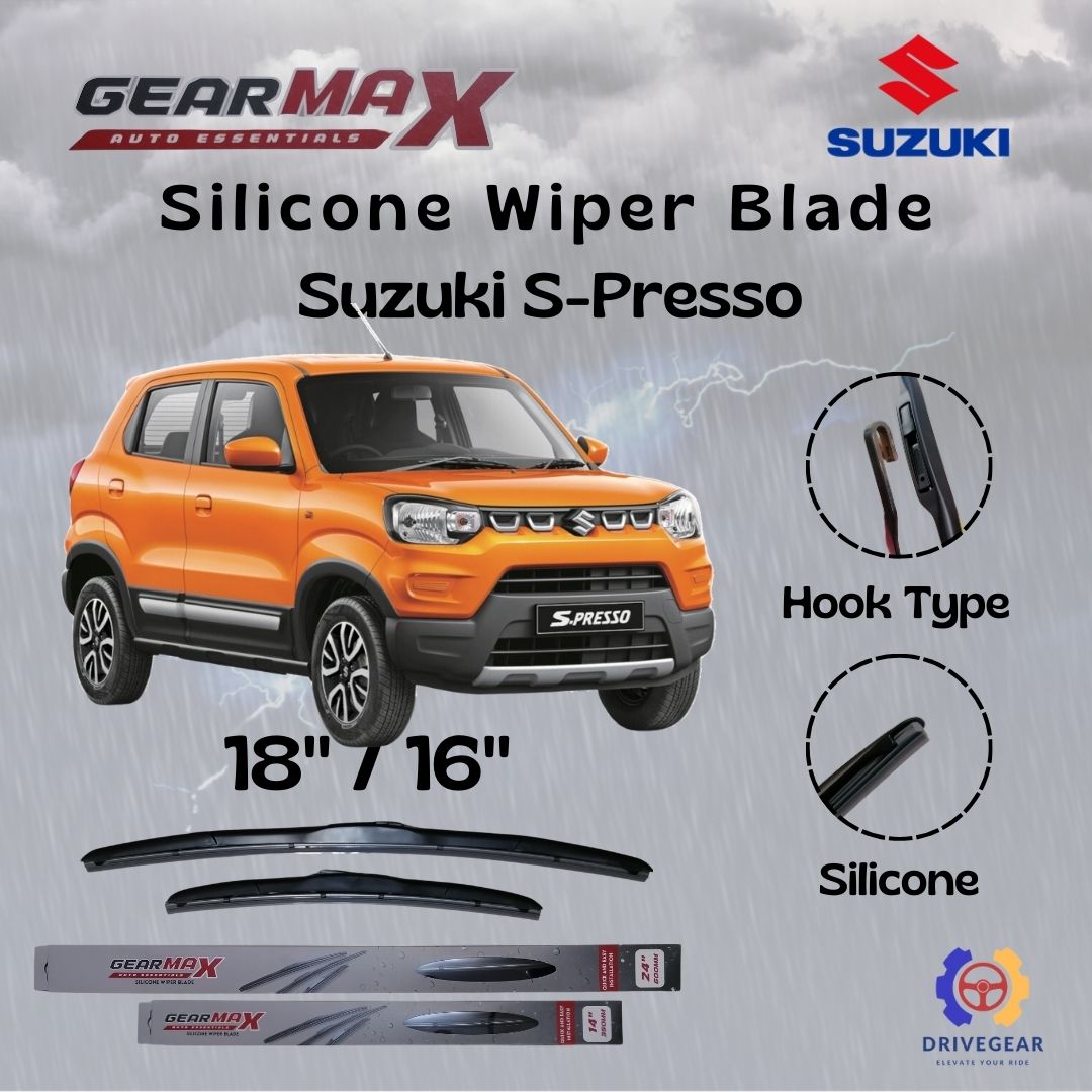 GearMax Silicone Wiper Blade for Suzuki S-Presso (18" + 16") | Shopee Philippines