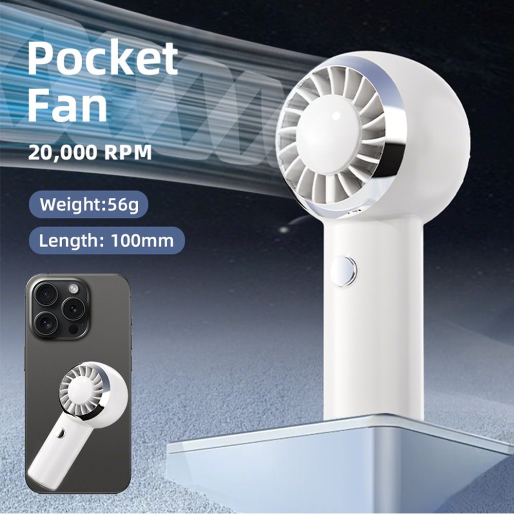 Portable Handheld Turbo Fan 100 Wind Speed Adjustable Mini Personal ...