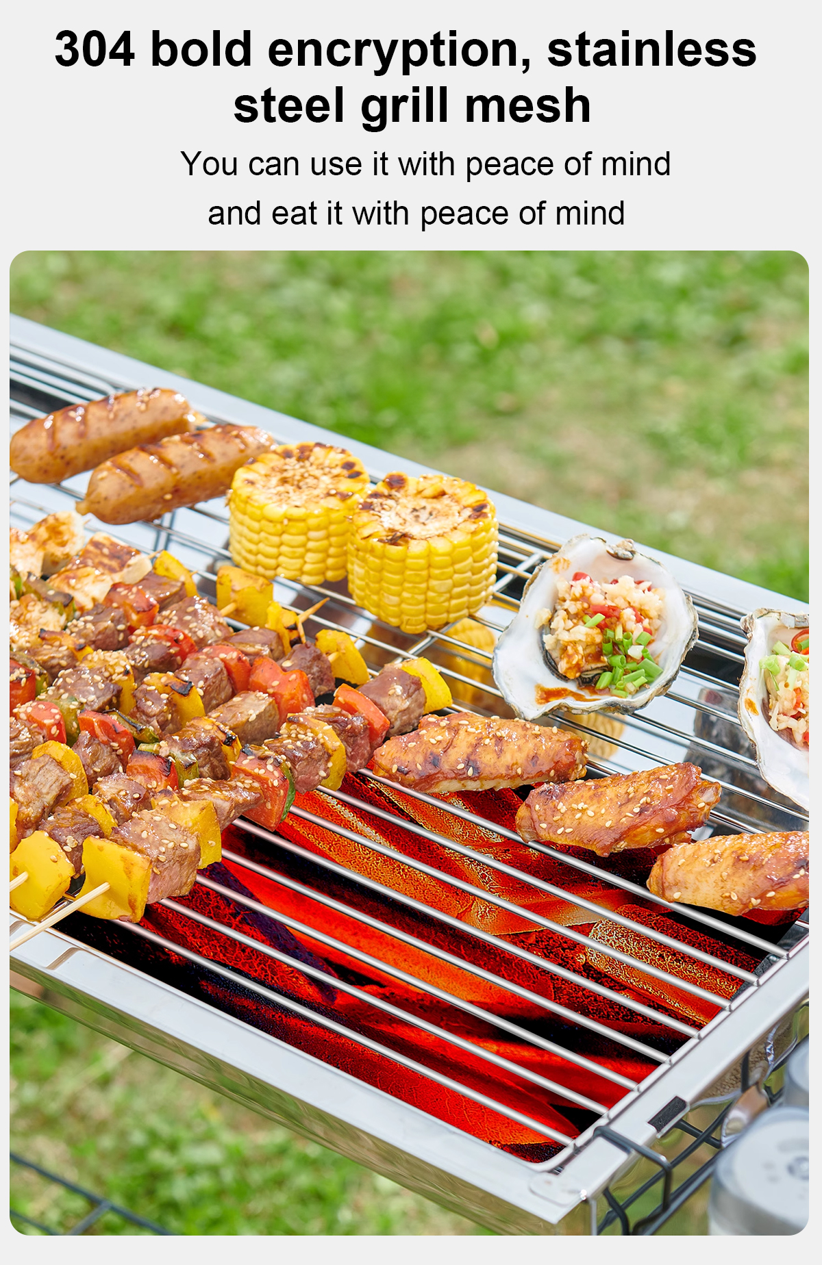 Sailstar Portable Outdoor Stainless Barbeque Charcoal Griller Household ...