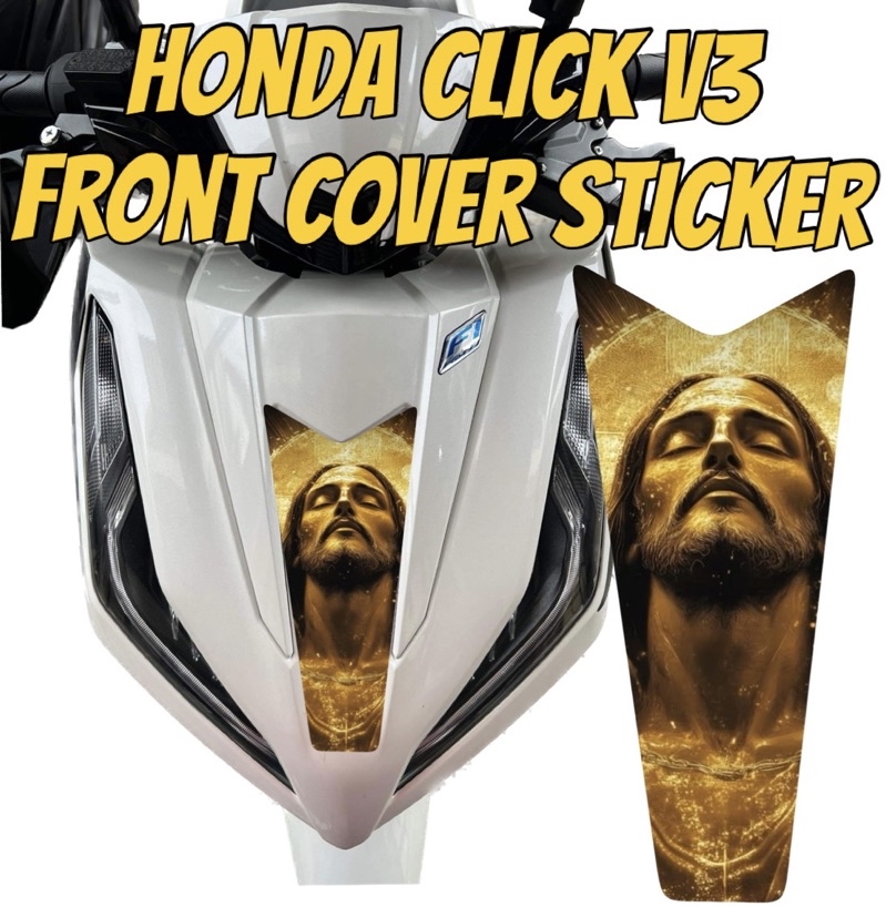 HONDA CLICK V3 V4 TEAM JESUS FRONT COVER PANEL STICKER PRINTED ...