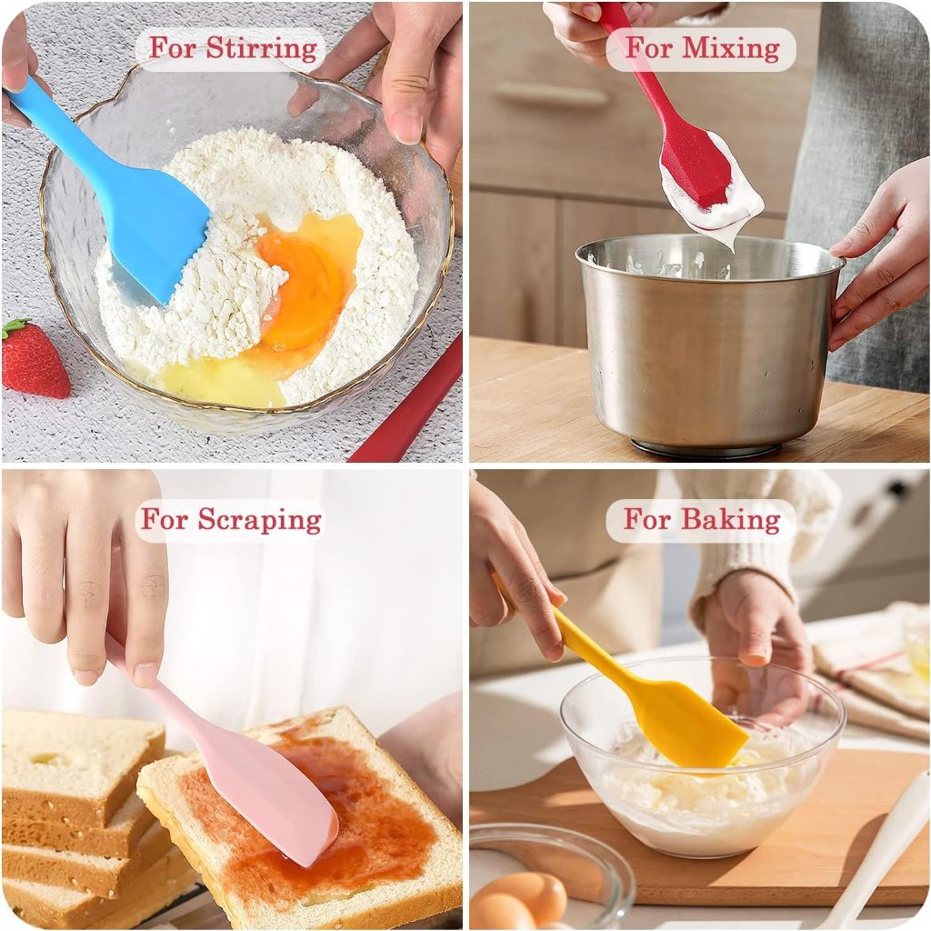 Food Grade Silicone Spatula -Heat Resistant Non-Stick Durable Scraper ...