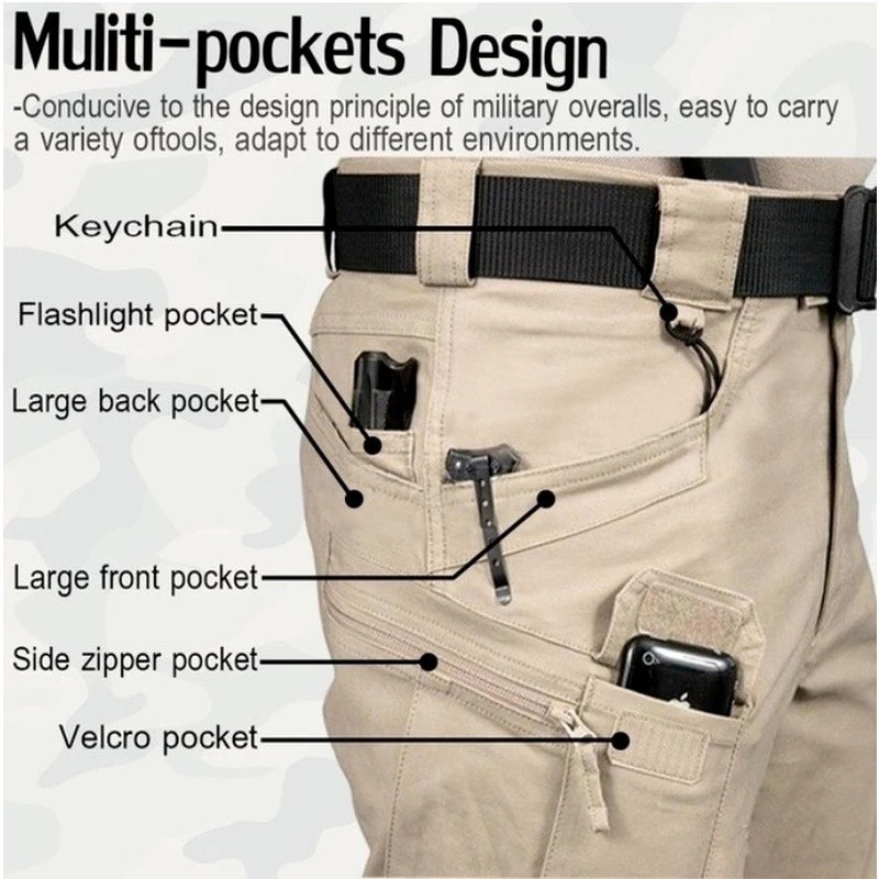 READY STOCK Men Pants COD Hiking Waterproof Pant Multi Pocket Plus Size ...
