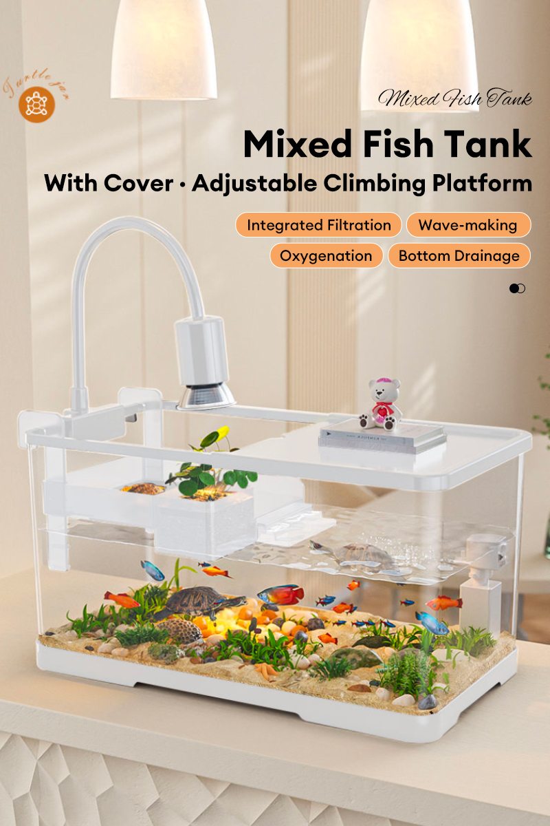 Mini Betta Fish Tank – Guppy Aquarium Turtle Tank Small Landscape ...