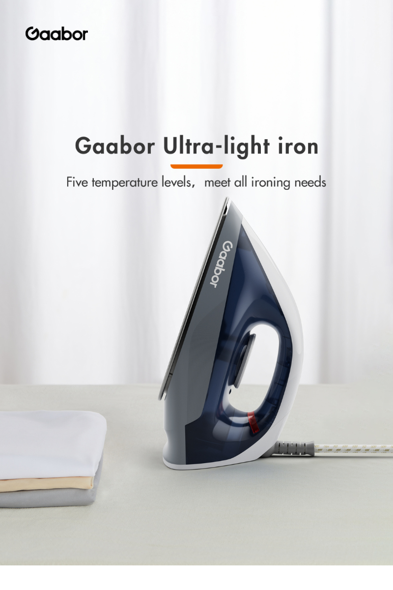 Gaabor 1200W Electric Iron with Temperature Control Teflon Soleplate ...