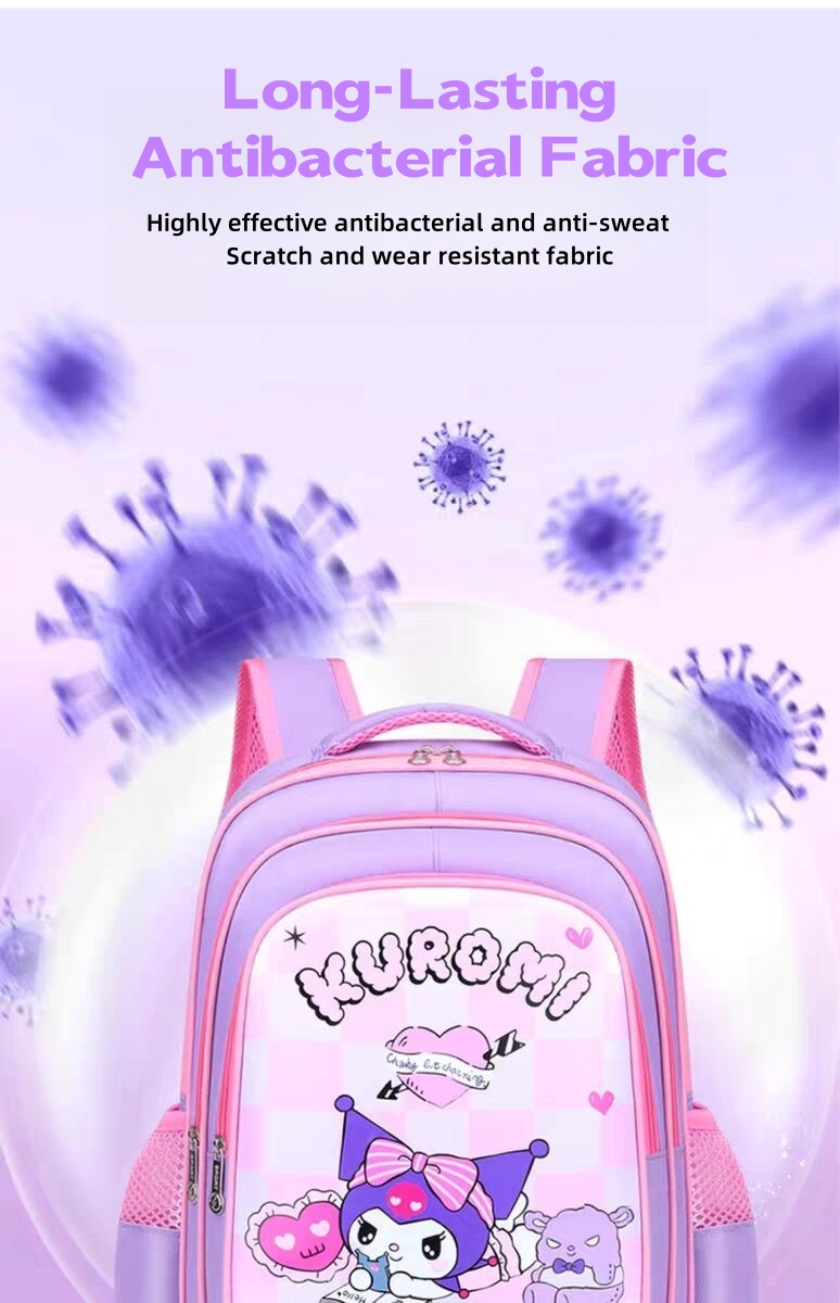 Sanrio Student Schoolbag Cartoon Kuromi Melody Waterproof Large ...