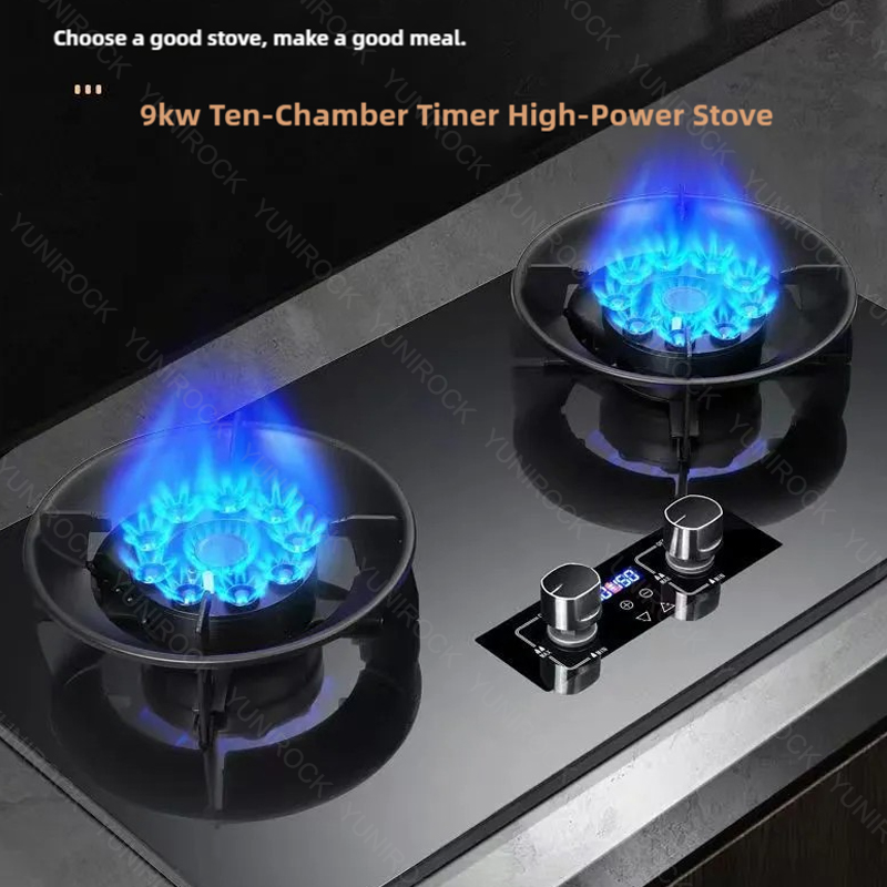 9KW Gas Stove Two Burner Gas Stove Double Standard Double Standard ...