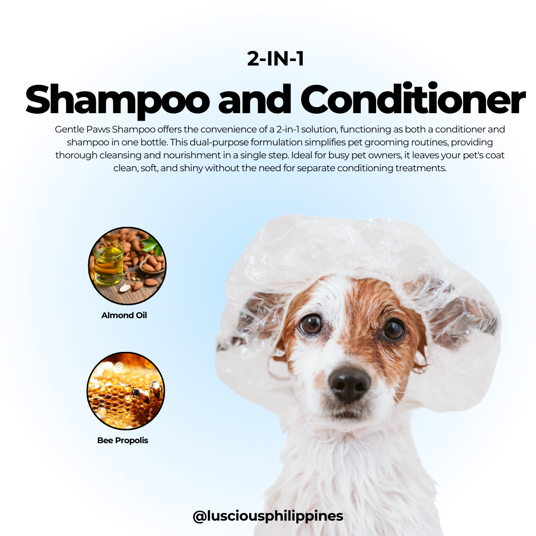 Gentle Paws Organic Pet Shampoo 6 in 1 Anti-tick and Flea Shampoo For ...