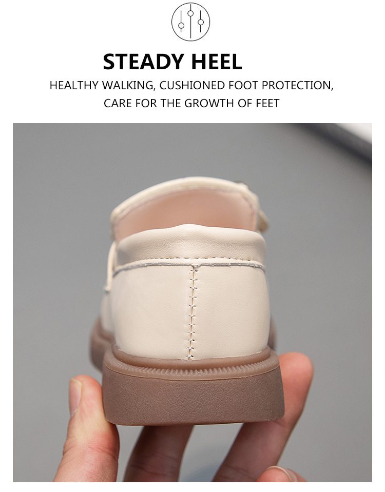 Future seeds loafers rubber shoes for kids girls princess black shoes ...