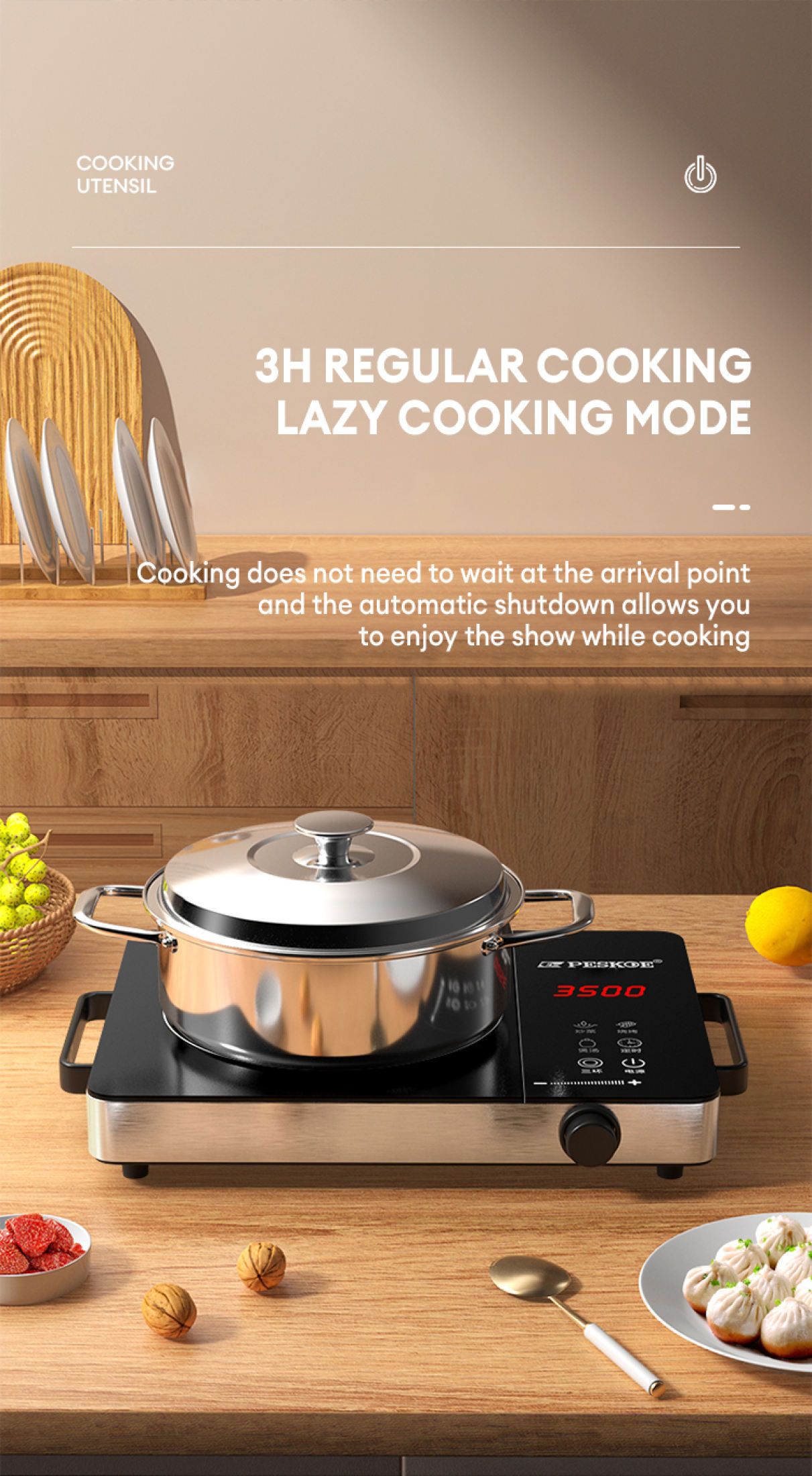 KASA 3500W Energy Saving Electric Infrared Stove Inverter Induction ...