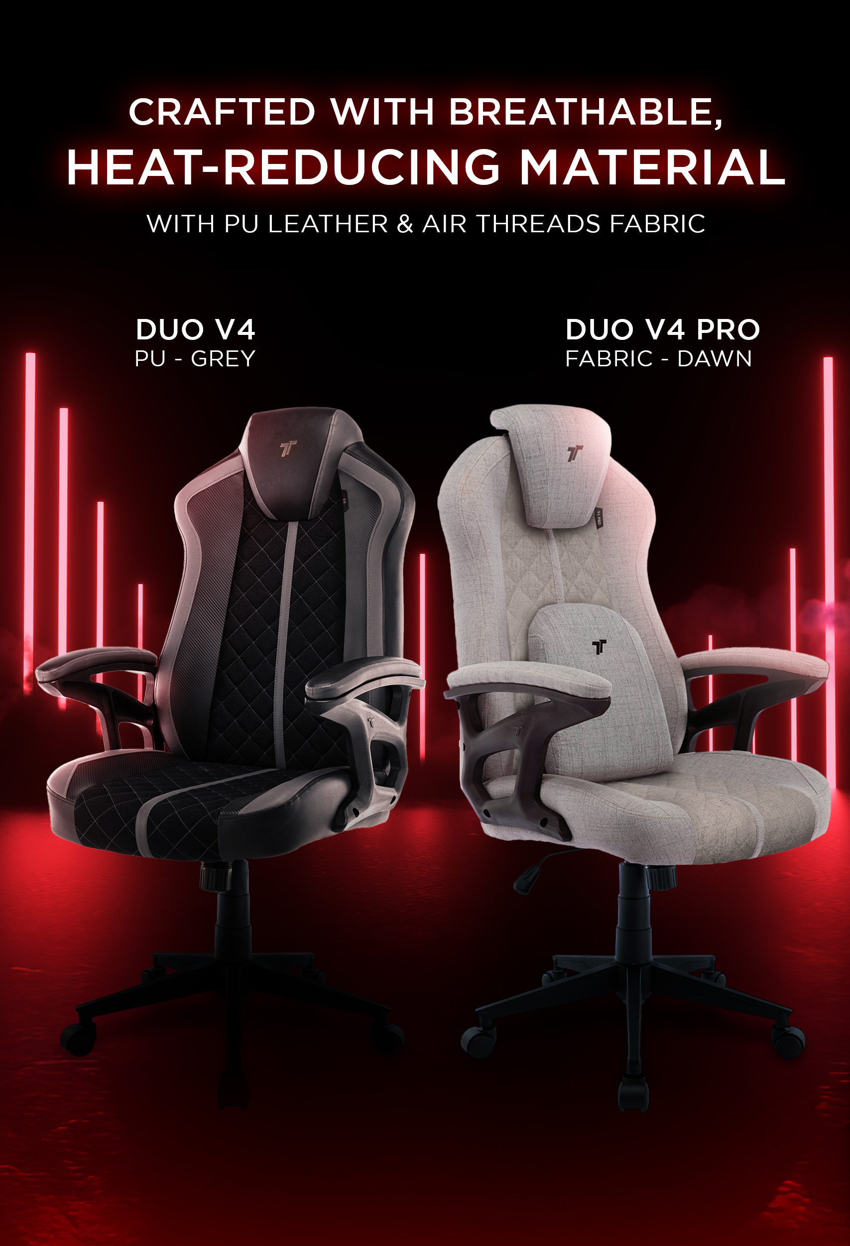 TTRacing Duo V3 Duo V4 Pro Gaming Chair Ergonomic Home Office Chair - 2 ...