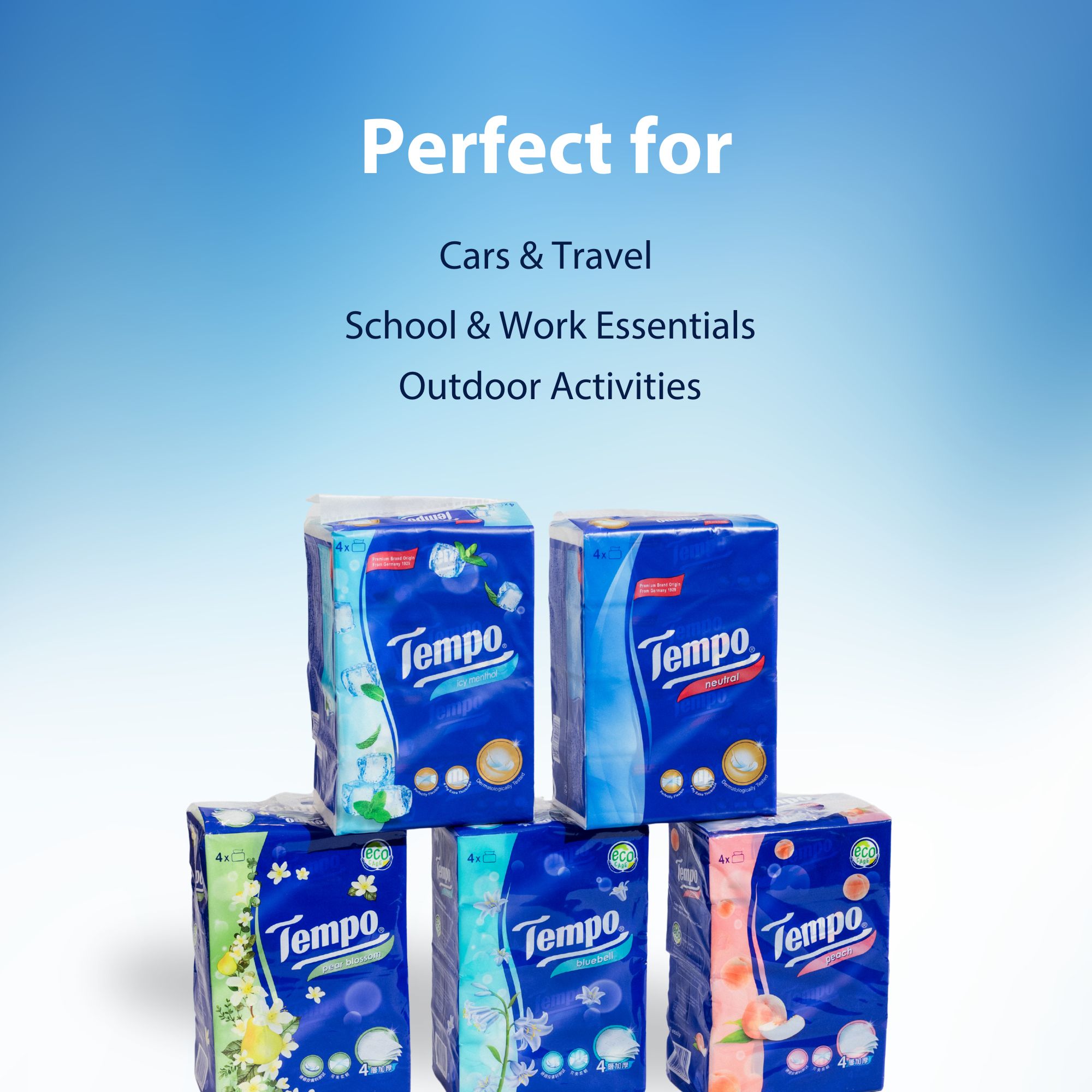 Tempo Softpack Pear Blossom Scented Facial Tissue (4-Ply, 4 Packs x 90 ...