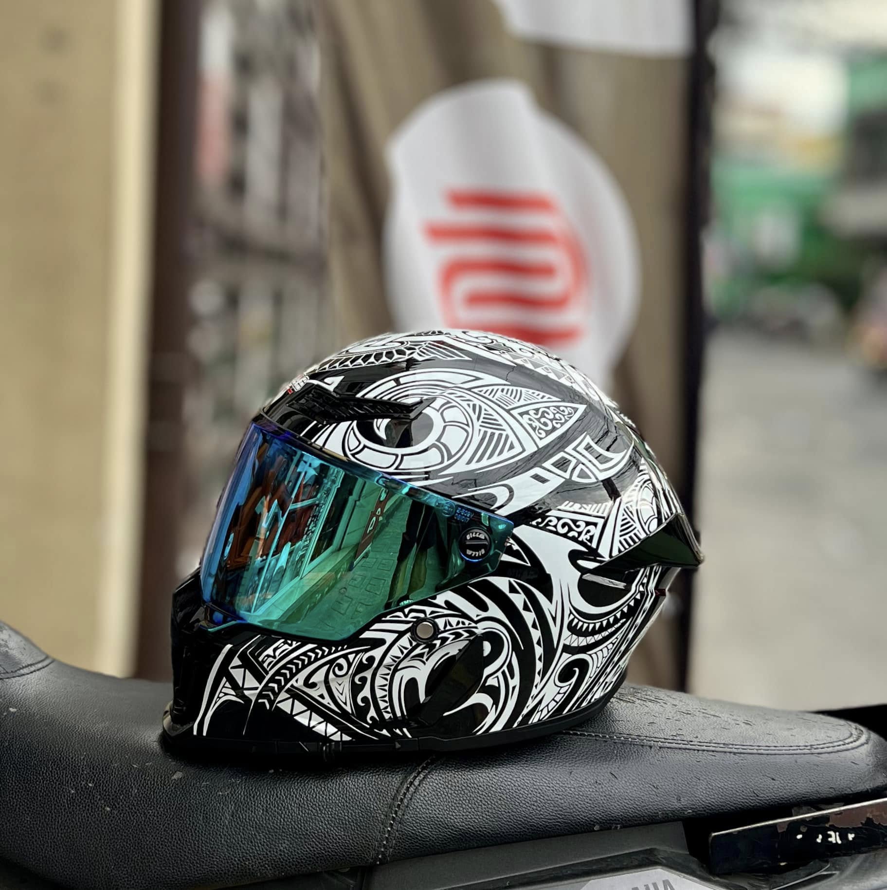 GILLE ASTRAL MAORI Full Face Dual Visor Helmet For Motorcycle Women And ...