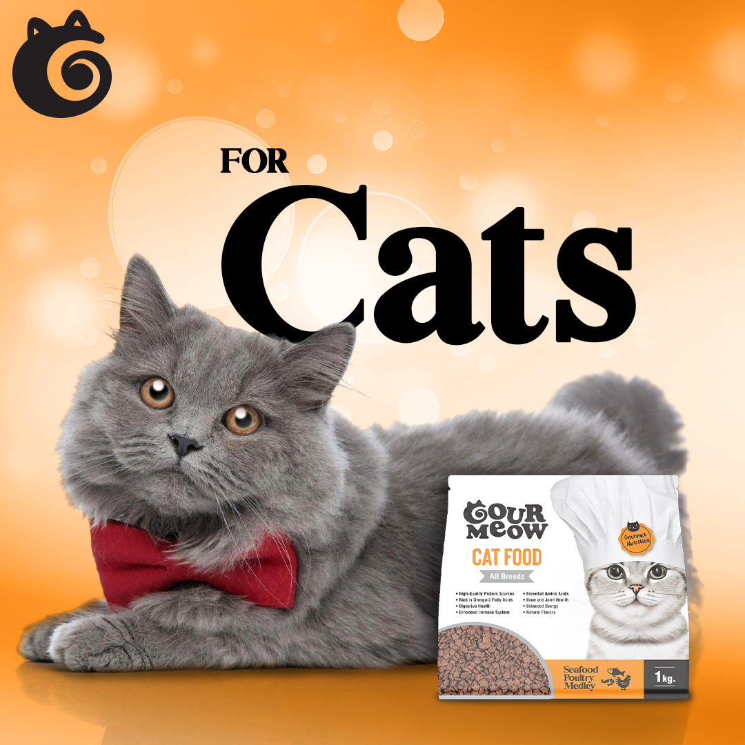 GourMeow Adult Cat Dry Food Cattle Poultry Seafood Poultry Medley 1kg ...