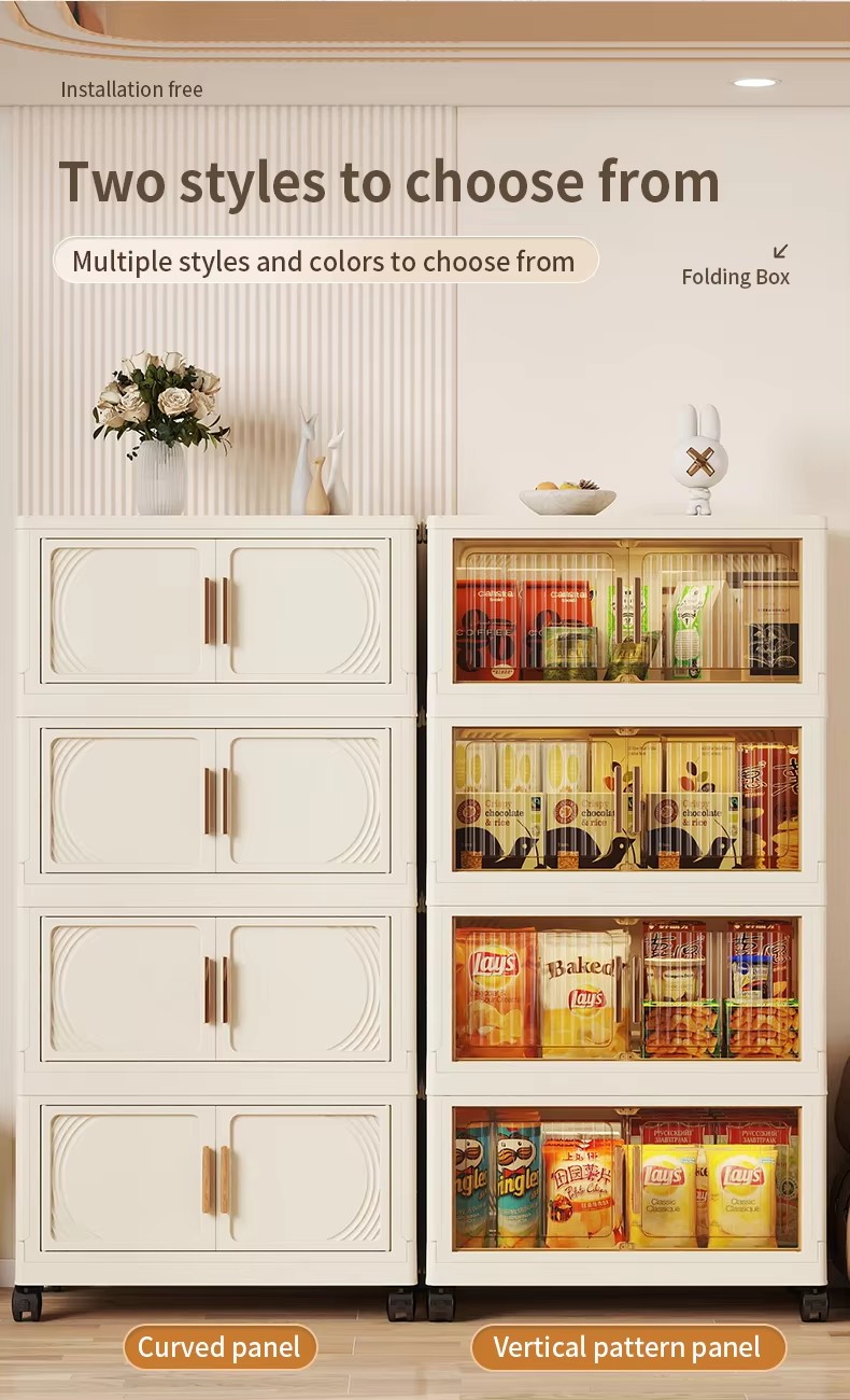 Multilayer Foldable Storage Cabinet Plastic Stackable Storage Megabox ...