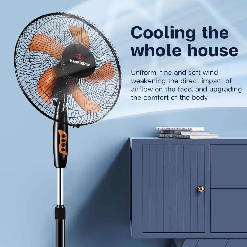 TCLS 16 Inch Portable Electric Fan 5 Blades Stand fan 3 gears ...