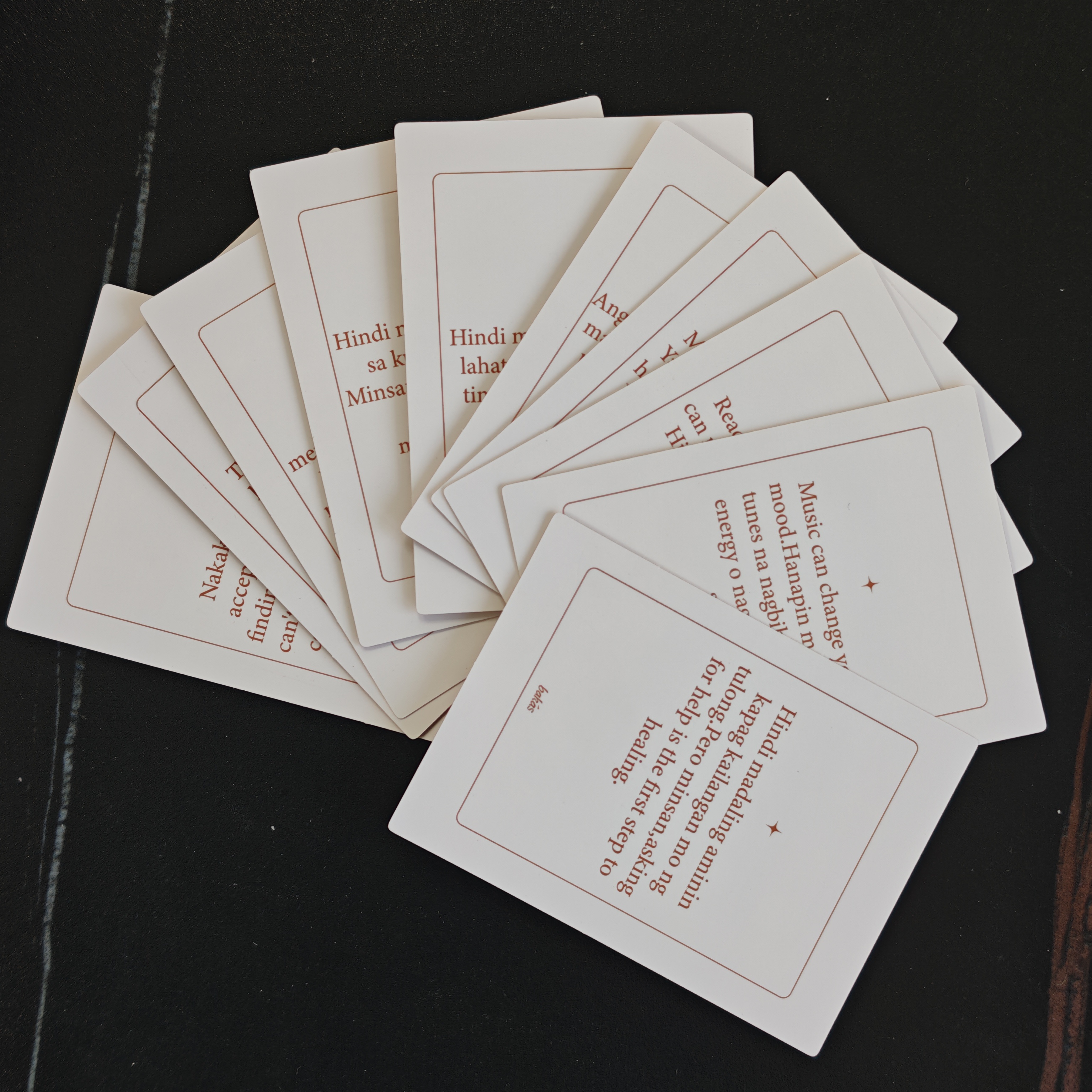 Comfort Cards: Kwentuhang Mental Health Deep Conversations 60 Questions + Motivational Quote ...