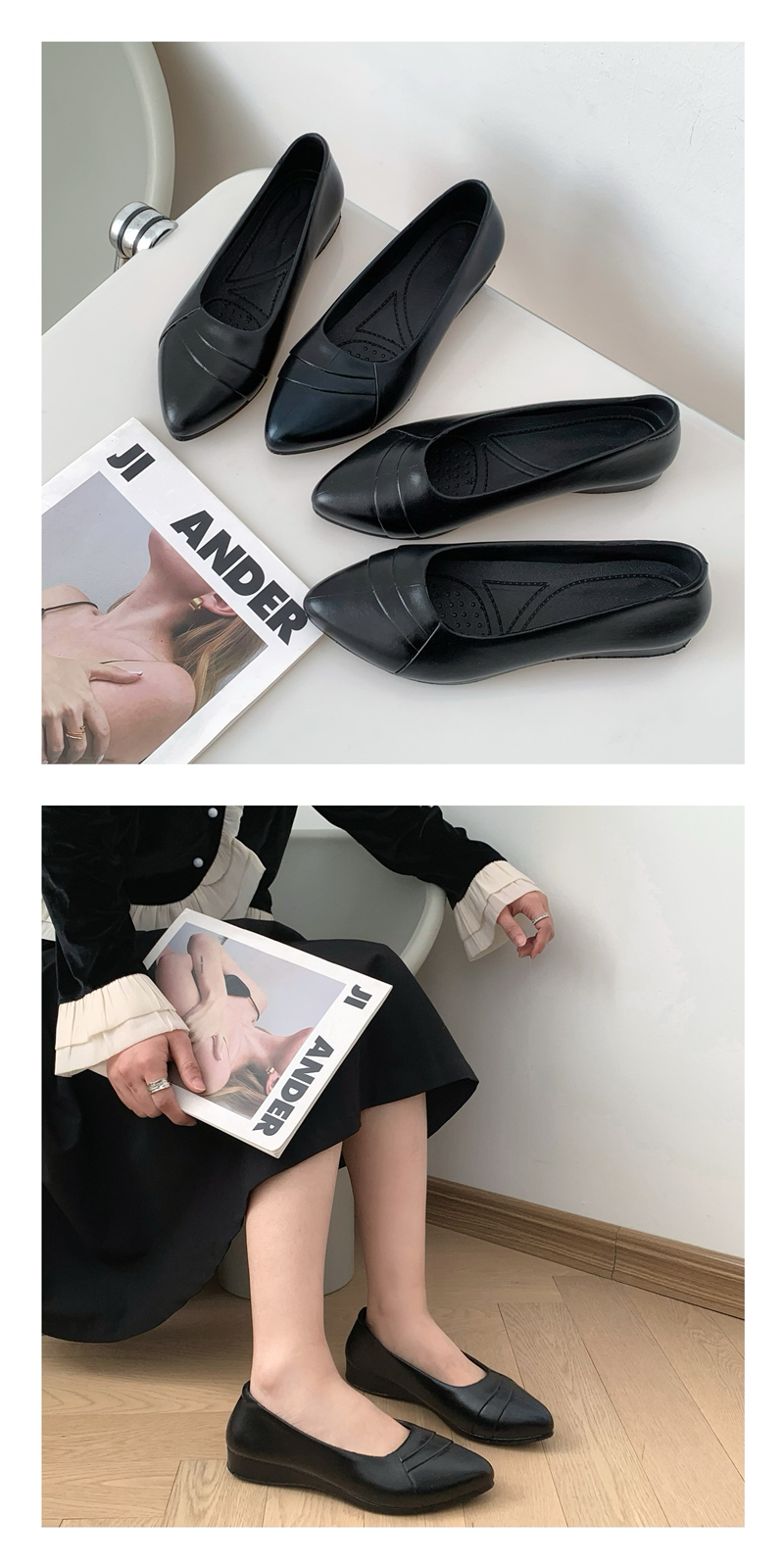LYS Rubber black shoes for women Office School shoes | Shopee Philippines
