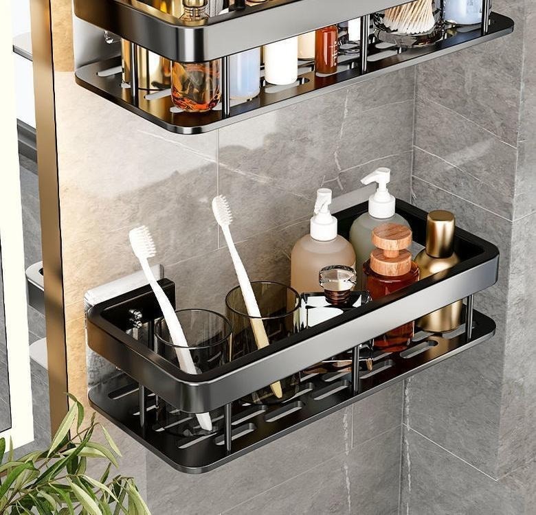 Adjustable bathroom organiser rack Stainless Organizer rack 3 layers ...