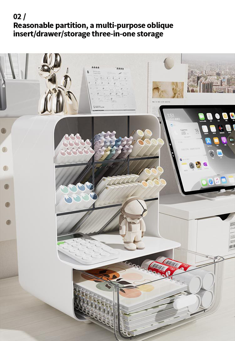 TTSM-Storage box slanted drawer style office pen holder student ...