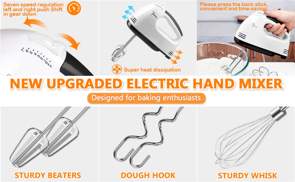 Electric Hand 2-in-1 Mixer Scarlett Professional Electric Whisk Hand ...