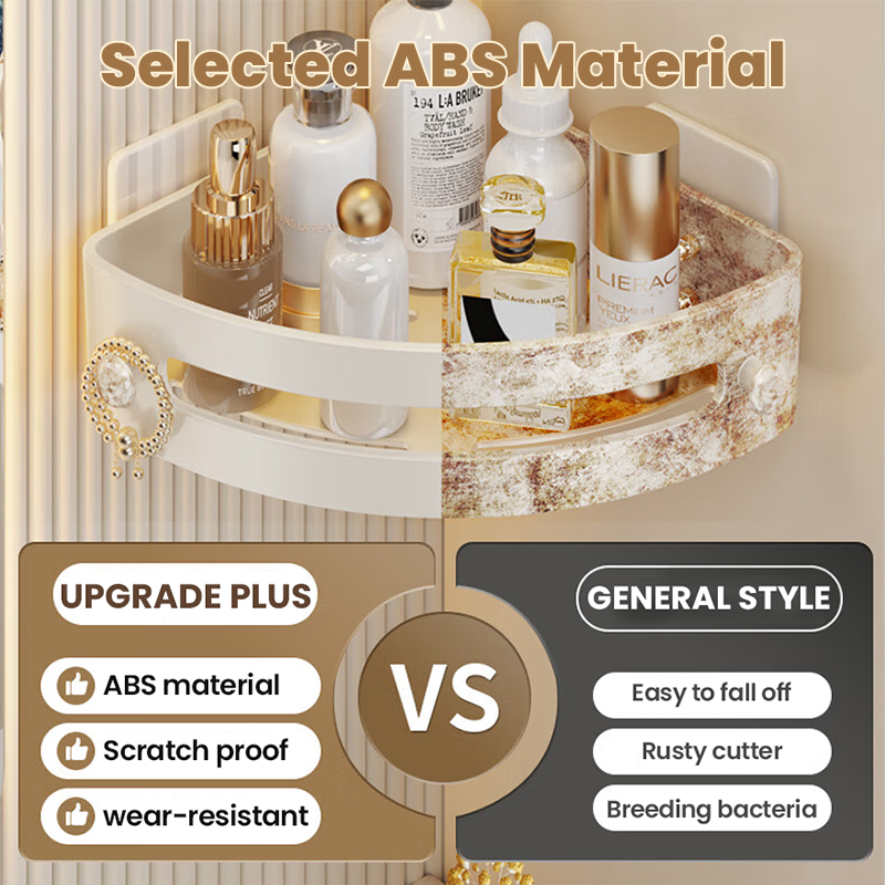 Bathroom Corner Shelf Punch-free Wall Mounted Triangle Storage Rack ...