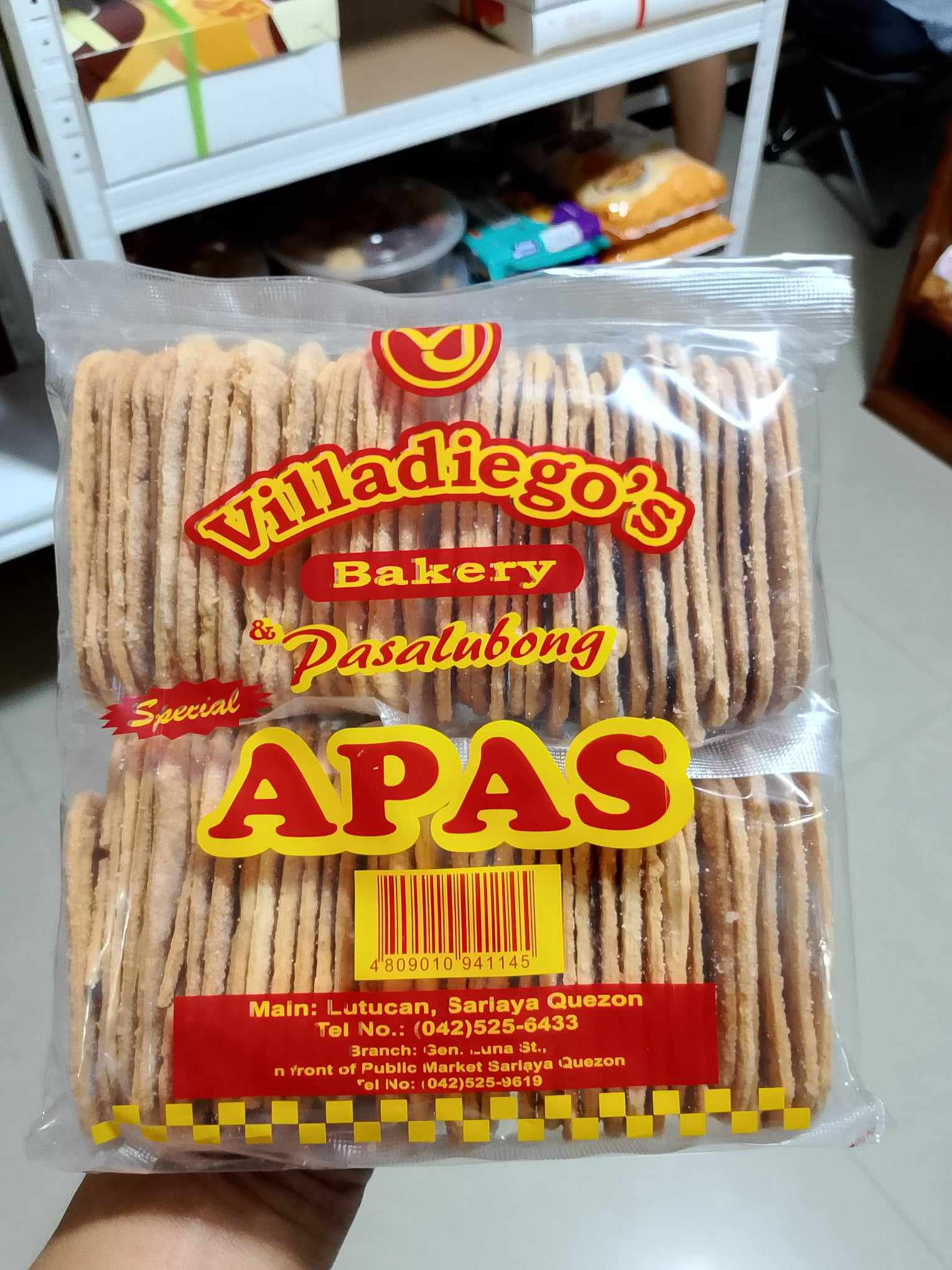 Villadiego's Apas Snacks Biscuits Cookies 4 packs in 1 Pouch Pasalubong ...