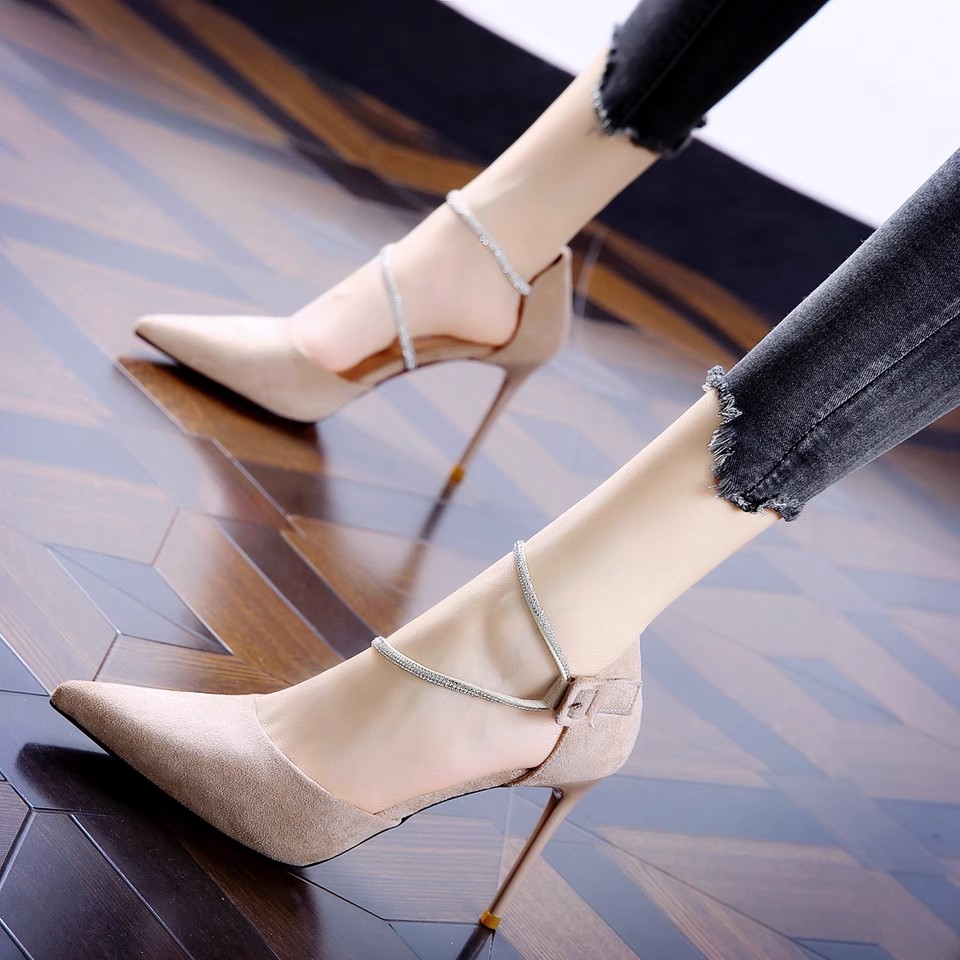 Korean Sexy Trendy Women's Pointed Toe Stiletto Heels Sandals Party ...
