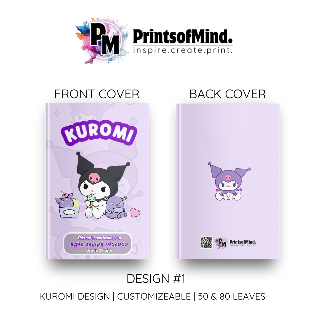 Kuromi Notebooks | Personalized Notebooks for kids | 5pcs per pack 50 ...