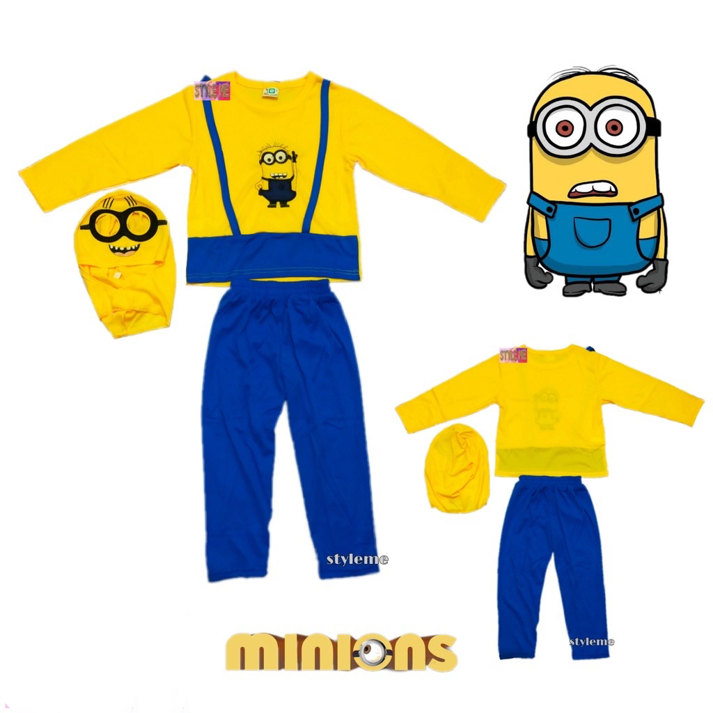 Minions Kids Costume for Ages 2-8 Years Despicable Me Outfit for Boys ...