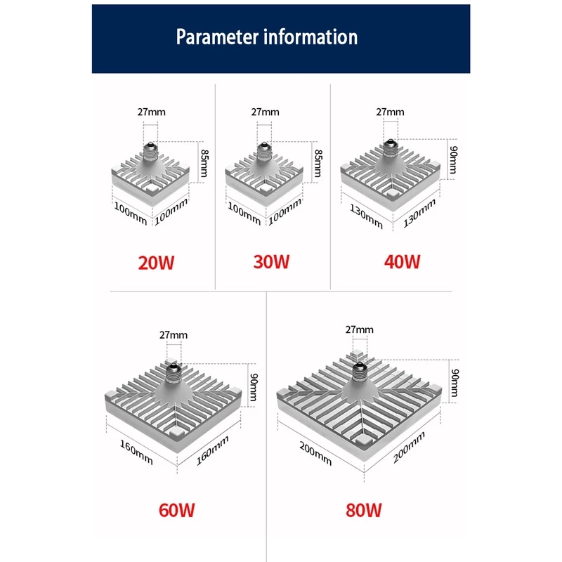 Luxy Super Bright Light Square LED Ceiling Light E27 Light Bulbs Indoor ...