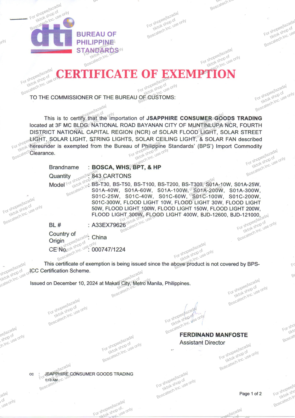 WHS Solar Ceiling Lamp CHZ-911 500W Remote control Adjustable color ...